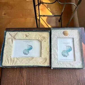 Sonoma | Accents | New 2 Sonoma Sea Shell Photo Frames Beach Boho ...